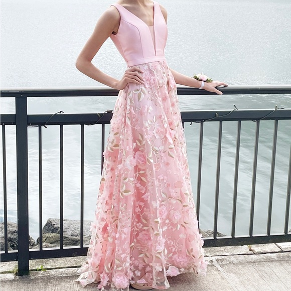 Panoply | Dresses | Panoply Pink Embroidered Pageant Prom Dress Size 2 ...